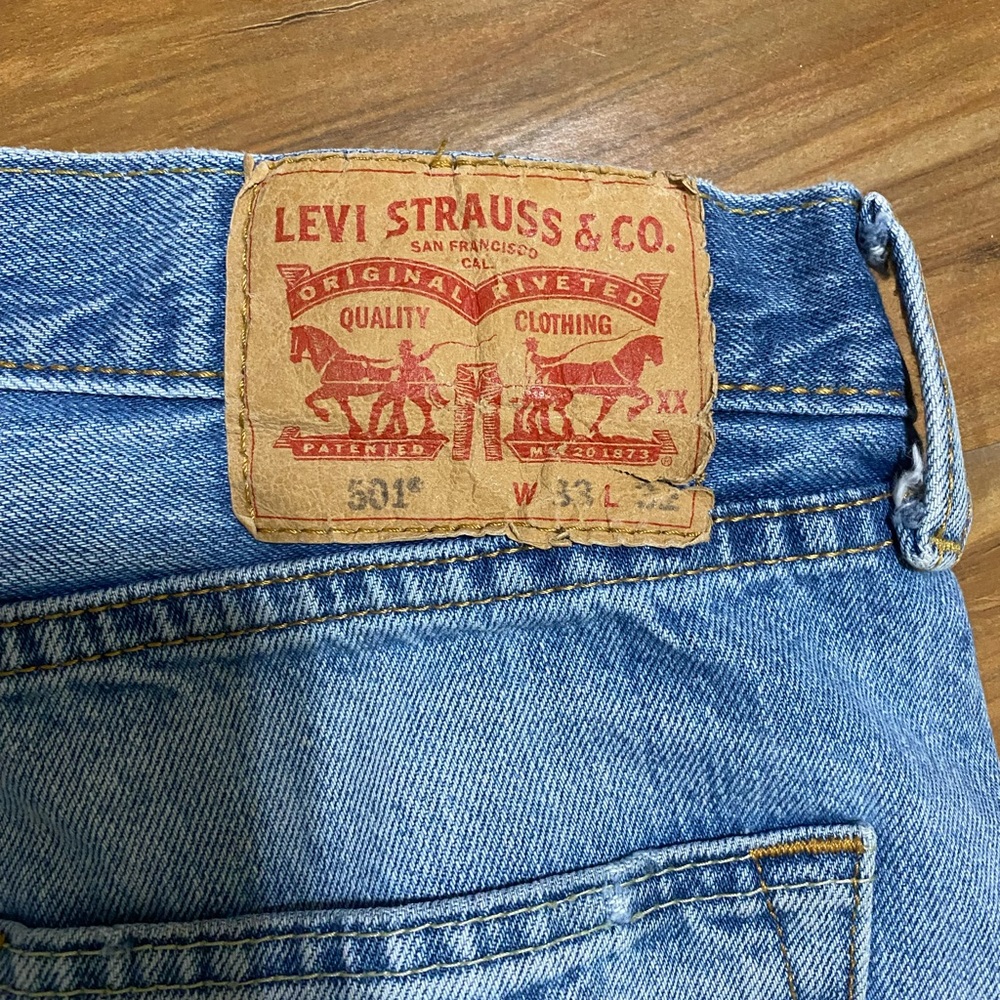 501 Levis Original Button Fly Jeans - Gem